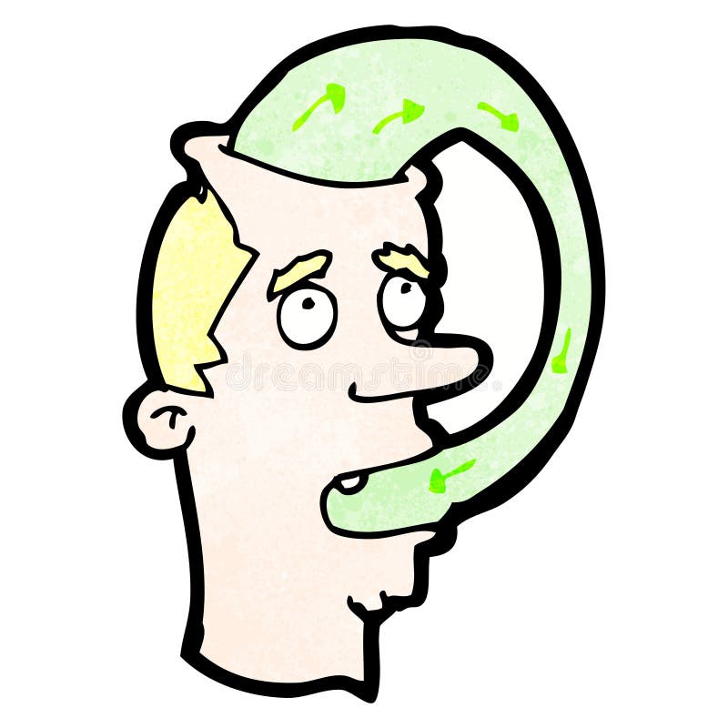 Cartoon Man Eating His Words Stock Illustration - Illustration of male ...