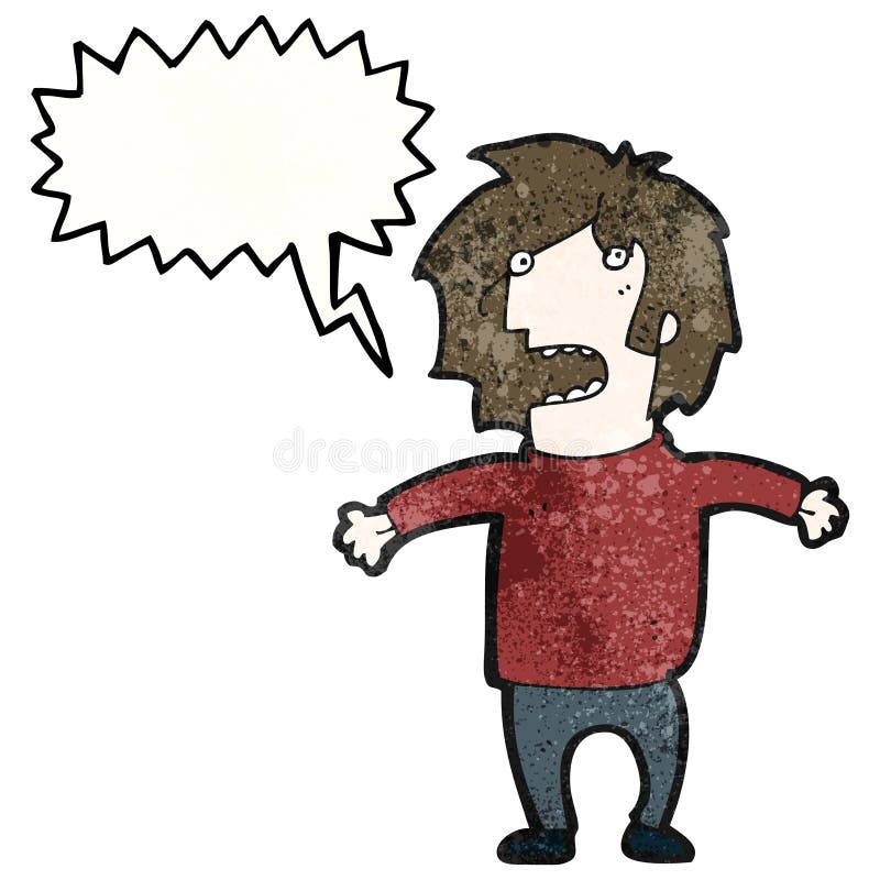 Cartoon man explaining stock vector. Illustration of drawn - 38034736