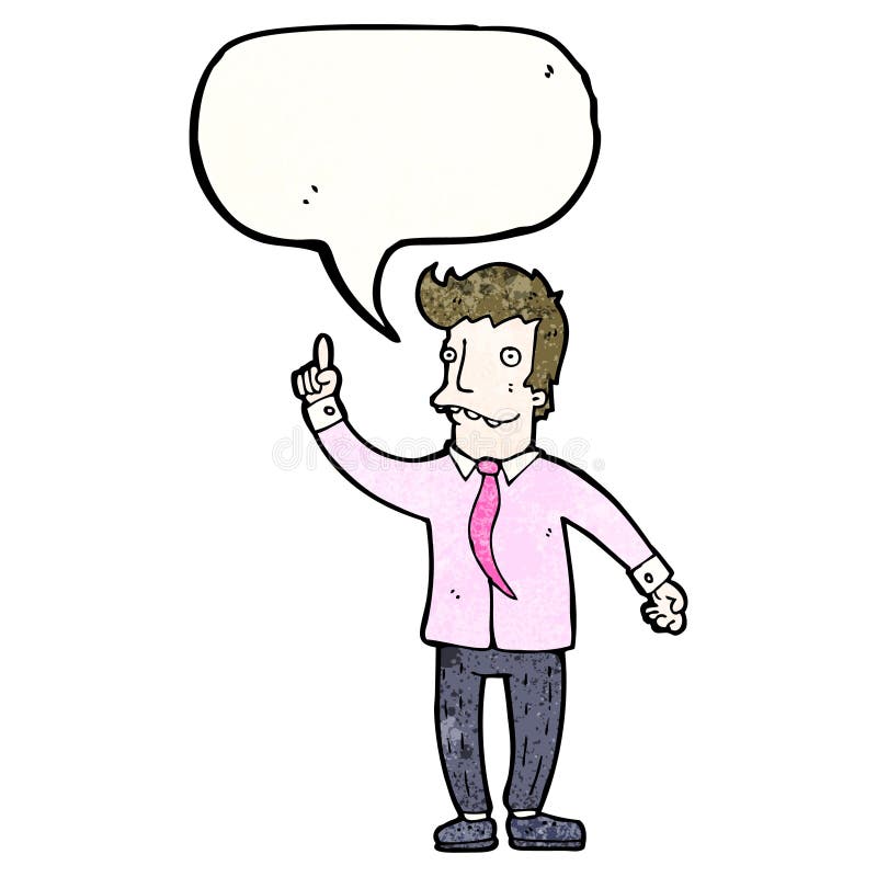 Cartoon Man Explaining Idea Stock Vector - Illustration of character ...