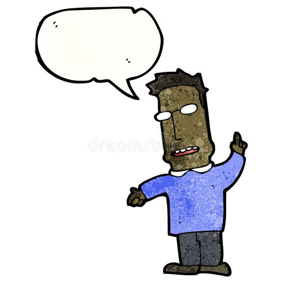 Cartoon Man Explaining Idea Stock Vector - Illustration of talking ...