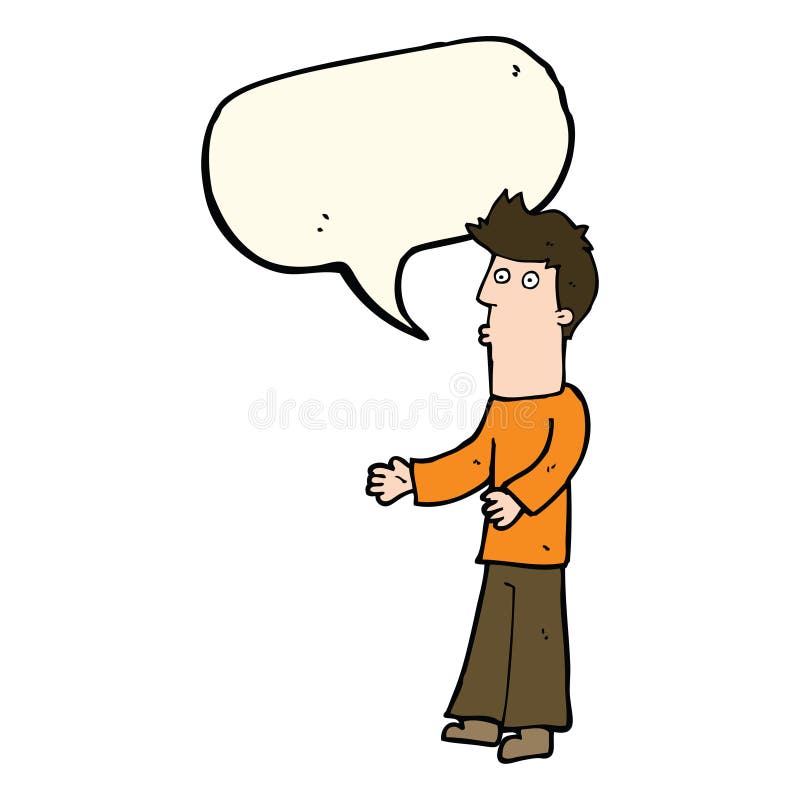Cartoon man explaining stock vector. Illustration of grunge - 38041128