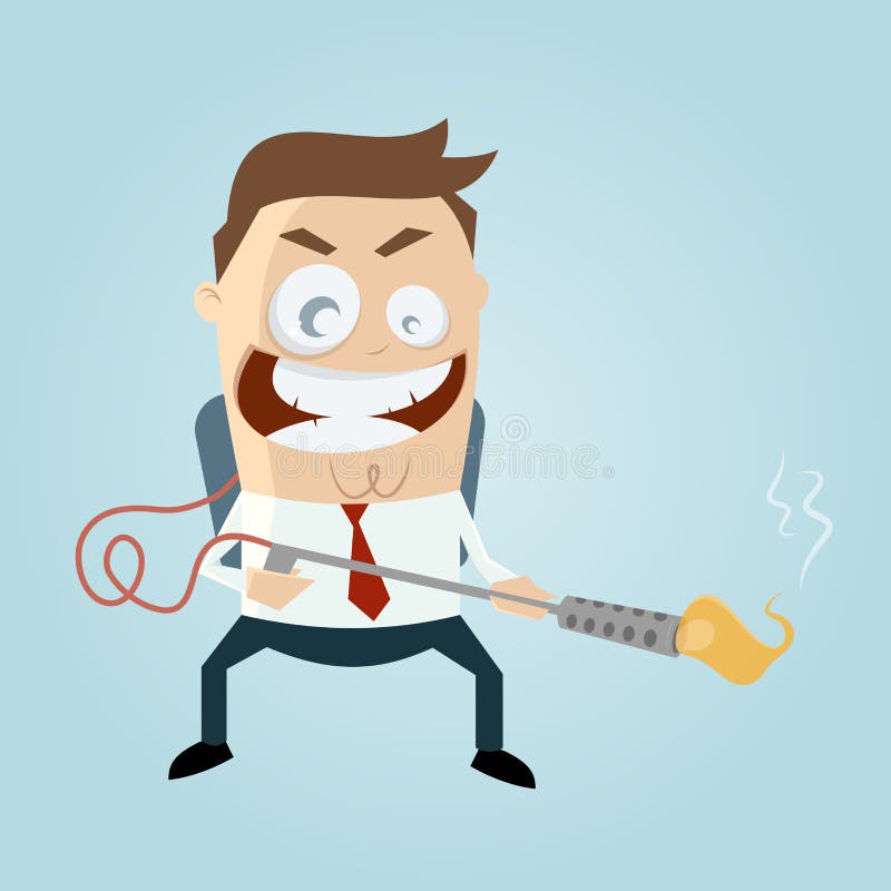 Cartoon Man with Flamethrower Stock Vector - Illustration of person ...
