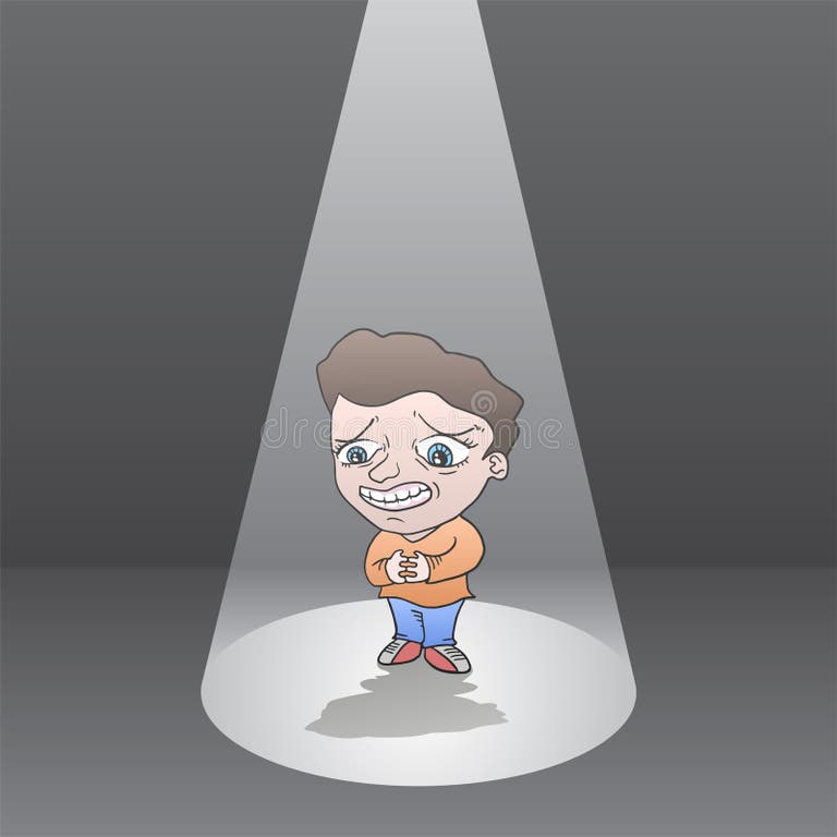 Cartoon man in focus light stock vector. Illustration of shadow - 99090604