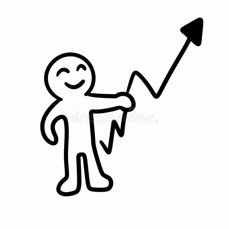 Cartoon Man Hand Holding Arrow Shape Stock Illustration - Illustration ...