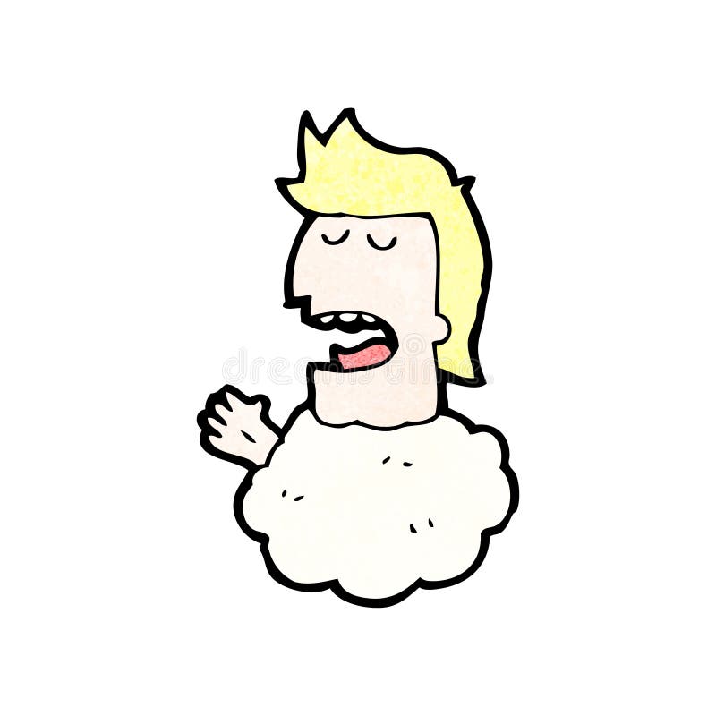 Cartoon Man Head Clouds Stock Illustrations – 265 Cartoon Man Head ...