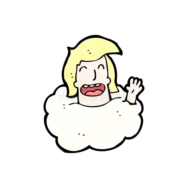 Cartoon Man Head Clouds Stock Illustrations – 265 Cartoon Man Head ...
