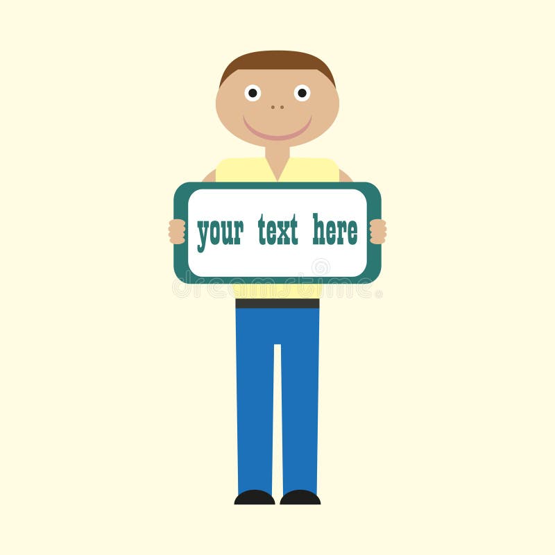 Man Holding Sign Stock Illustrations – 32,457 Man Holding Sign Stock ...