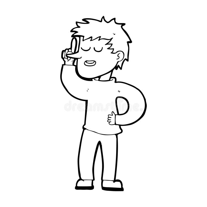 Cartoon man with idea stock illustration. Illustration of quirky - 37023707