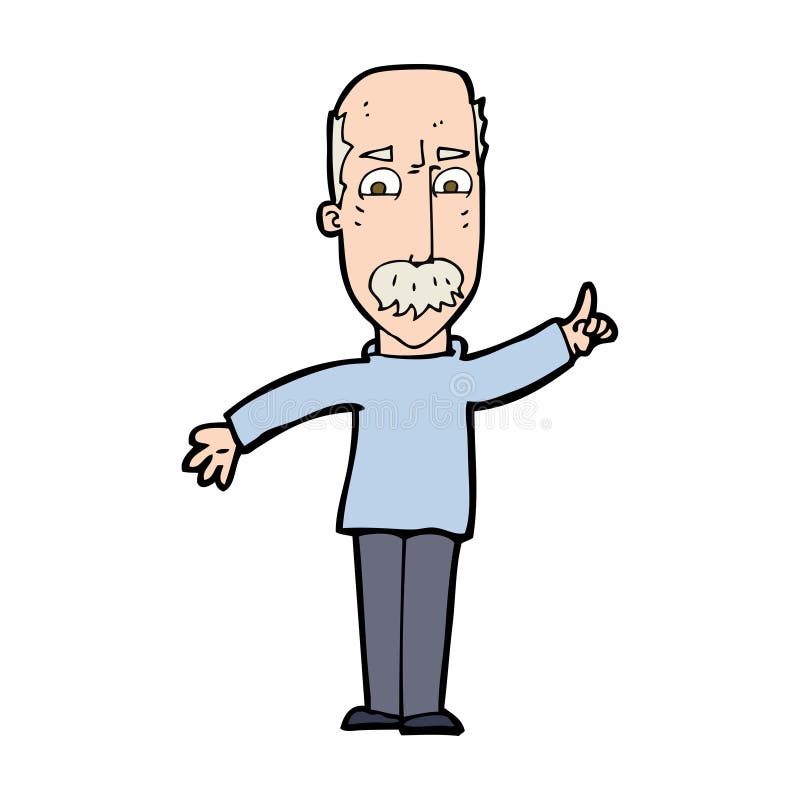 Cartoon Man Issuing Stern Warning Stock Vector - Illustration of clip ...