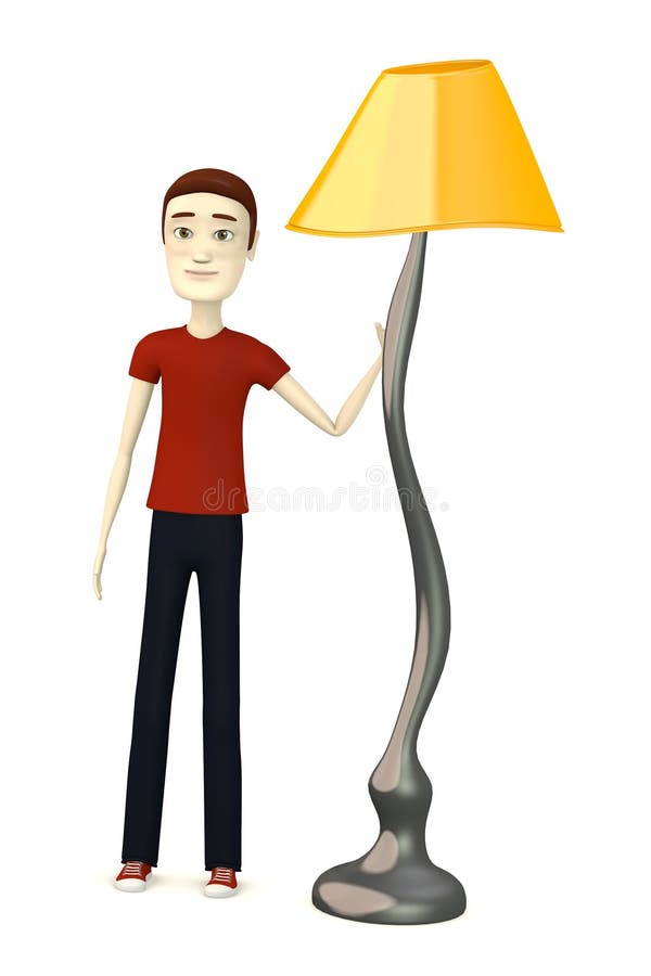 Cartoon lamp stock illustration. Illustration of poly - 11435724
