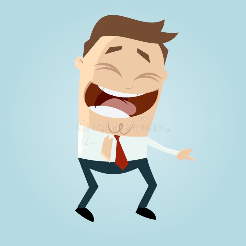Cartoon Man Laughing at Something Stock Vector - Illustration of ...