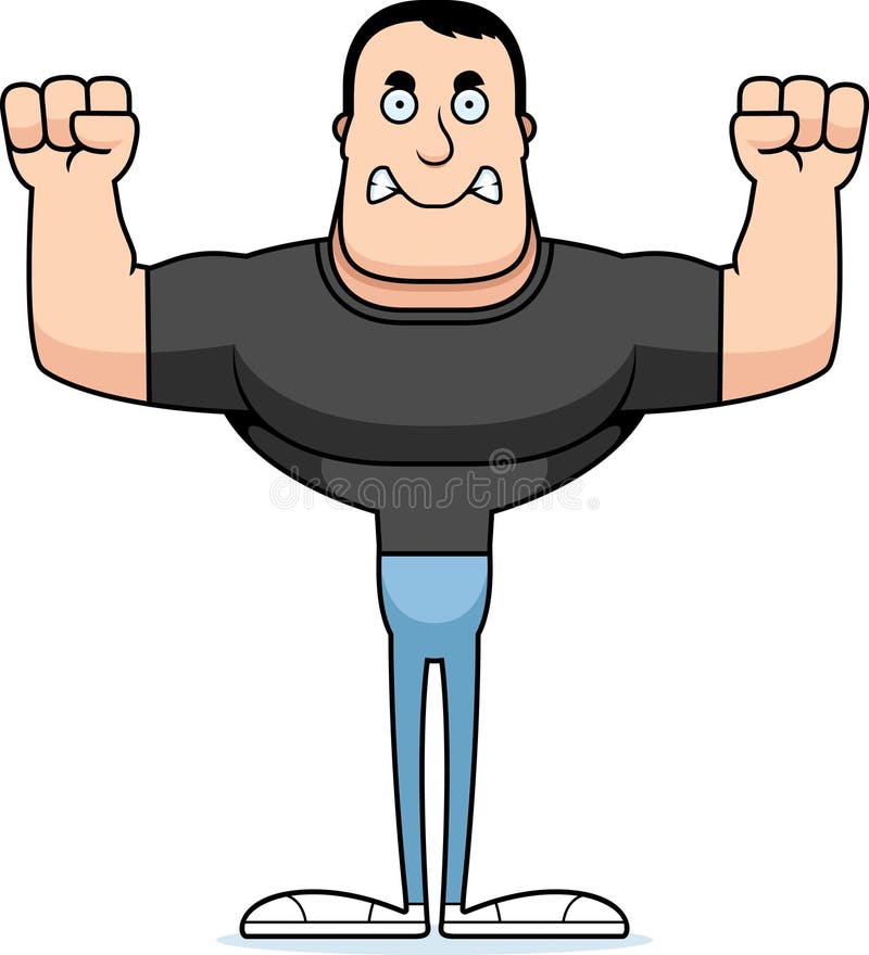 Cartoon Angry Man stock vector. Illustration of graphic - 116634763