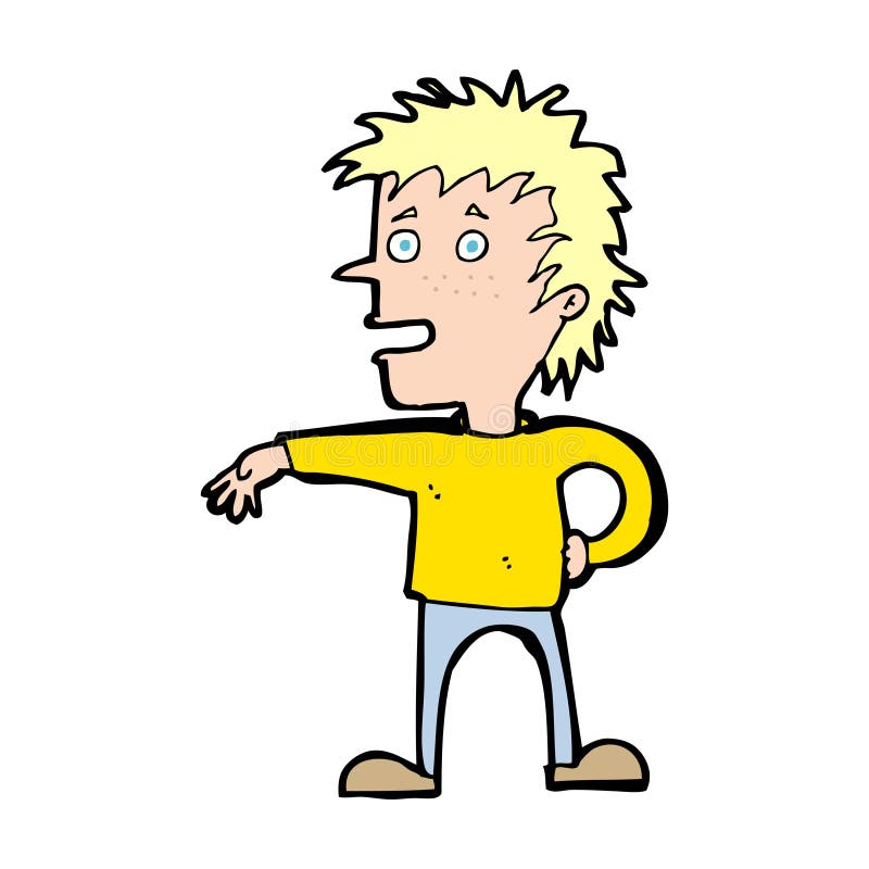 Cartoon Man Making Dismissive Gesture Stock Vector - Illustration of ...