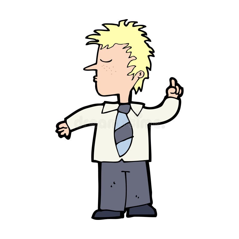 Cartoon Man Making His Point Stock Vector - Illustration of cartoon ...