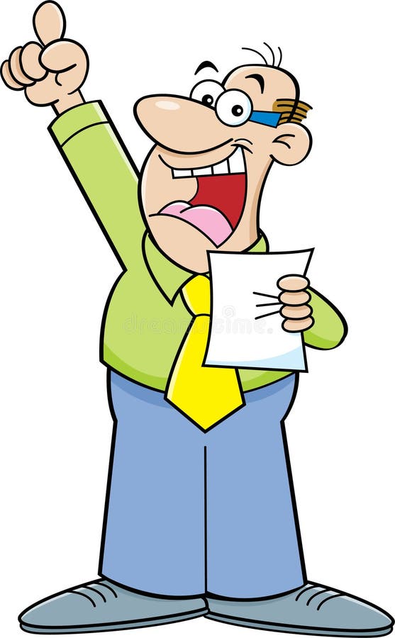 Cartoon Man Making a Speech Stock Vector - Illustration of vector ...