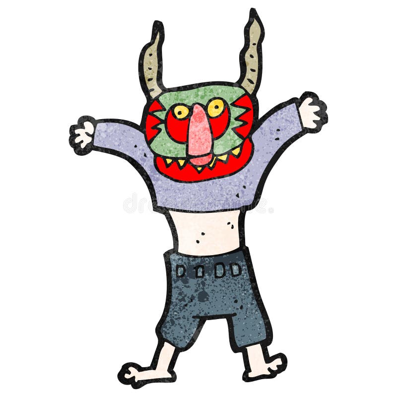 Cartoon Man in Mask Dancing Stock Vector - Illustration of funny ...