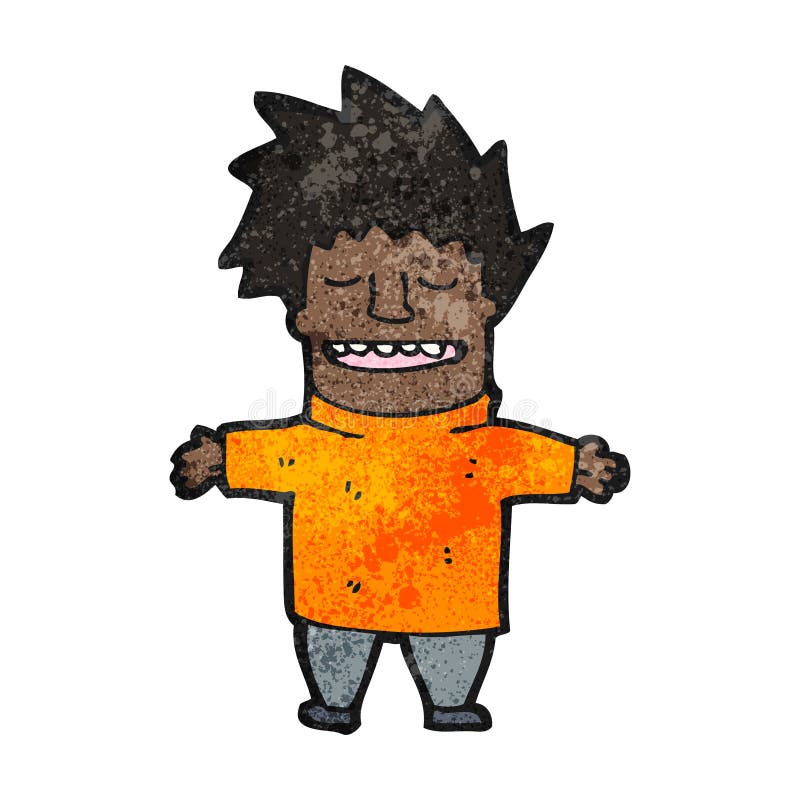 Cartoon man with open arms stock vector. Illustration of arms - 38058502