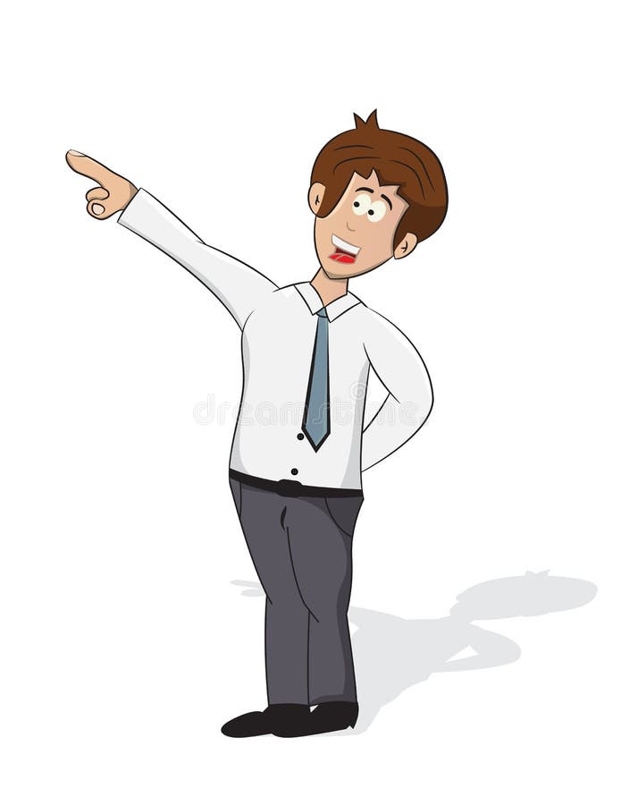Person Pointing At Something Cartoon