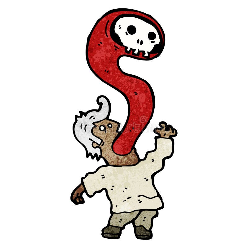 Cartoon Man Possessed by Ghost Stock Vector - Illustration of drawn ...