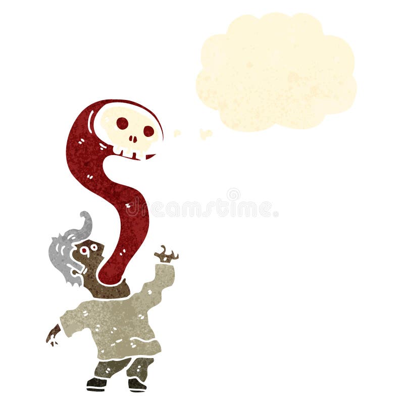 Cartoon Man Possessed by Ghost Stock Vector - Illustration of ...