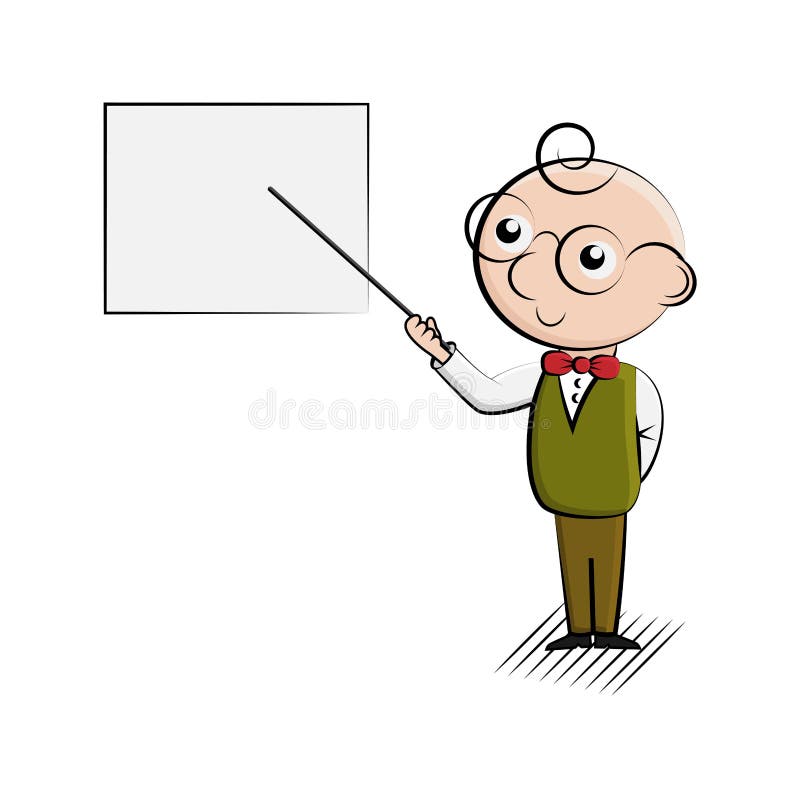 Cartoon Man with Presentation Stock Vector - Illustration of pointing ...