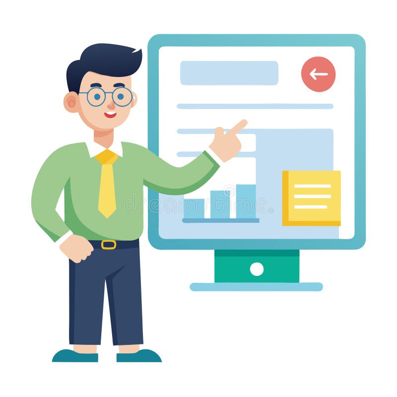 Cartoon Man Presenting Stock Illustrations – 11,659 Cartoon Man ...