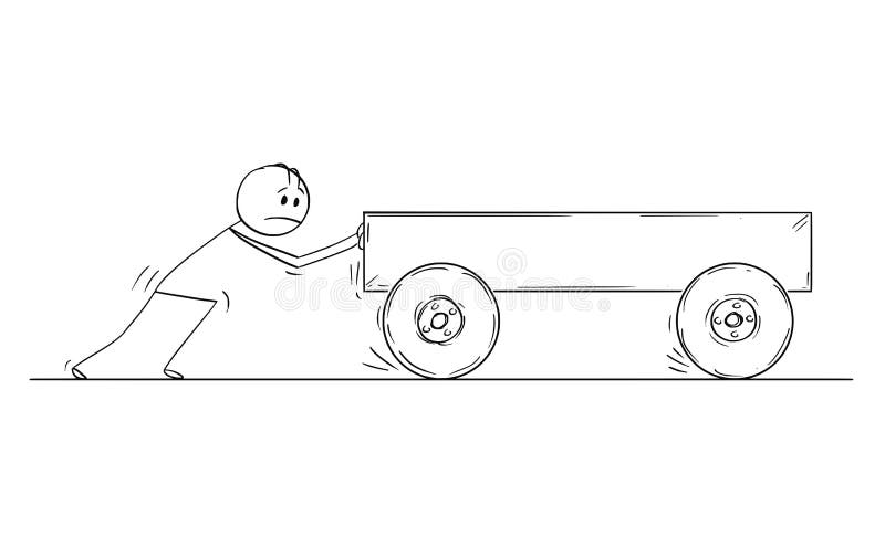 Stickman Pushing Stock Illustrations – 98 Stickman Pushing Stock ...
