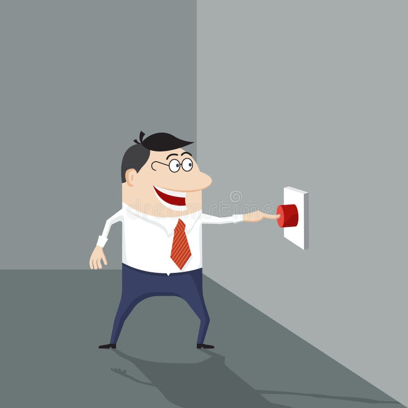 Man pushing red button stock illustration. Illustration of pushing ... Man pushing red button stock illustration. Illustration of pushing ...
