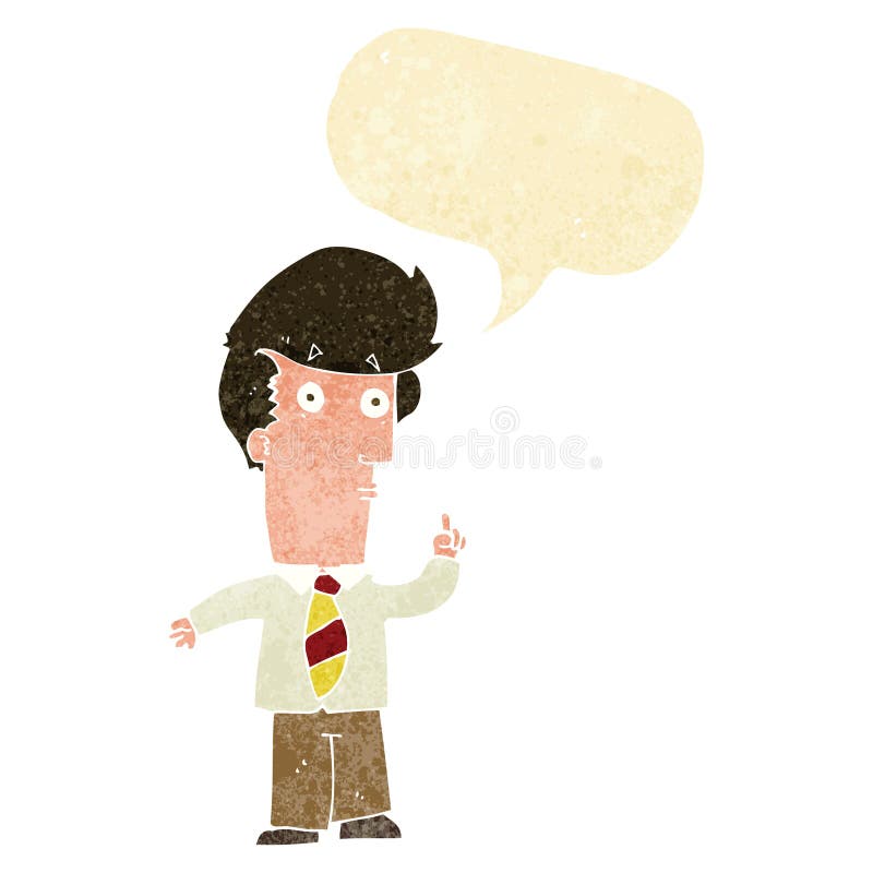 Cartoon Man with Question with Speech Bubble Stock Illustration ...