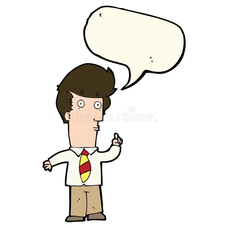 Cartoon Man with Question with Speech Bubble Stock Illustration ...