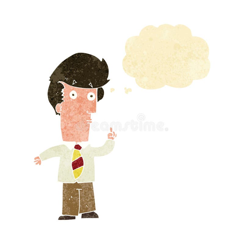 Cartoon Man with Question with Thought Bubble Stock Illustration ...