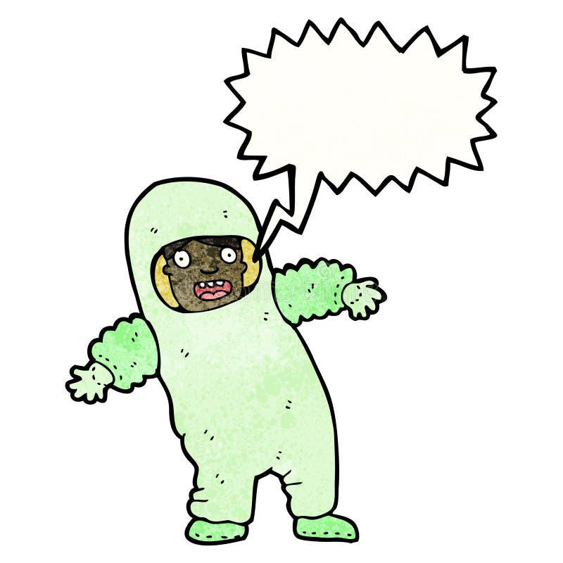 Cartoon Man in Radiation Suit Stock Vector - Illustration of retro ...