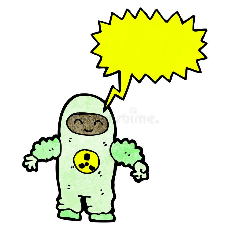 Cartoon Man in Radiation Suit Stock Vector - Illustration of radiation ...