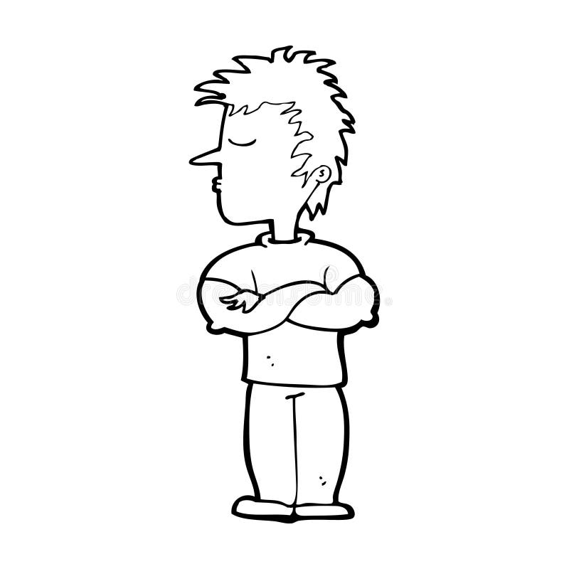 Cartoon Man Refusing To Listen Stock Illustration - Illustration of ...