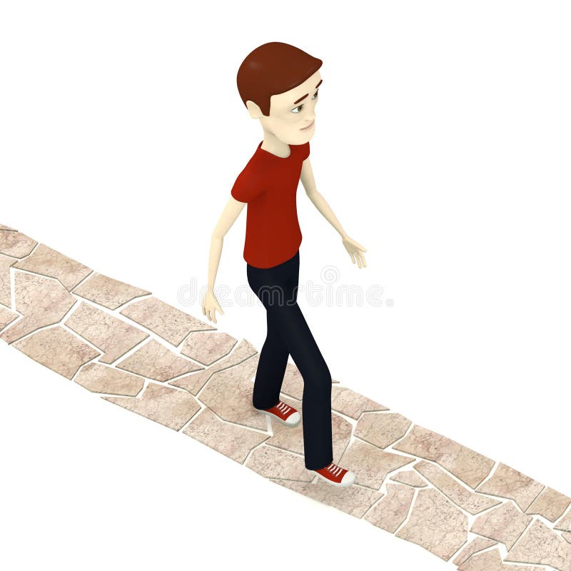 Cartoon man on road stock illustration. Illustration of business - 30577234