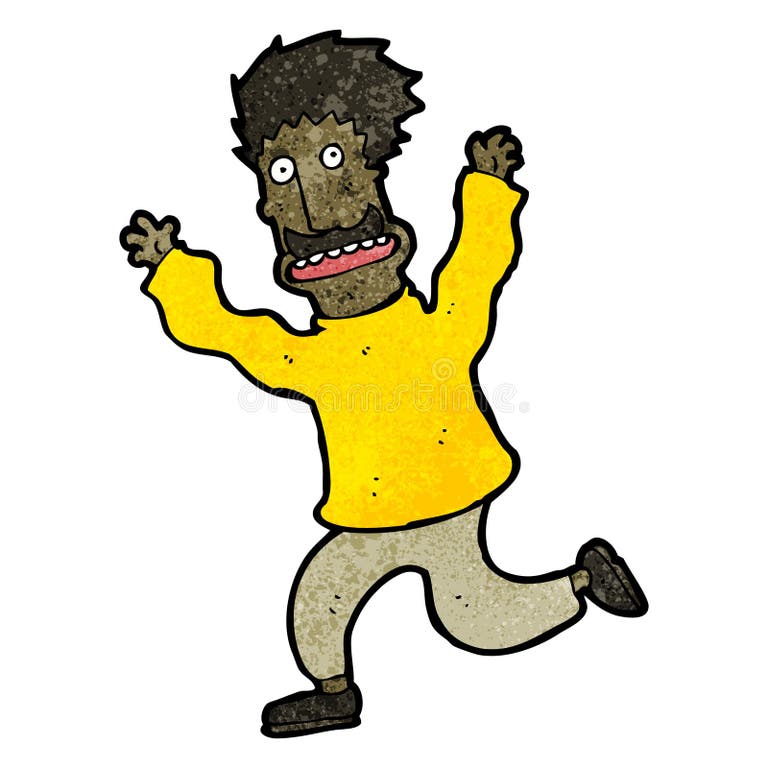 Cartoon man running away stock vector. Illustration of cartoon - 38072464