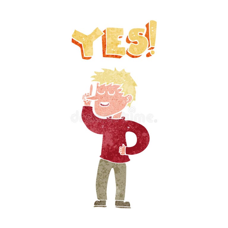 Cartoon Man Saying Yes Stock Illustrations – 61 Cartoon Man Saying Yes ...