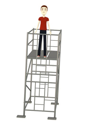 Cartoon Man Scaffold Stock Illustrations – 78 Cartoon Man Scaffold ...