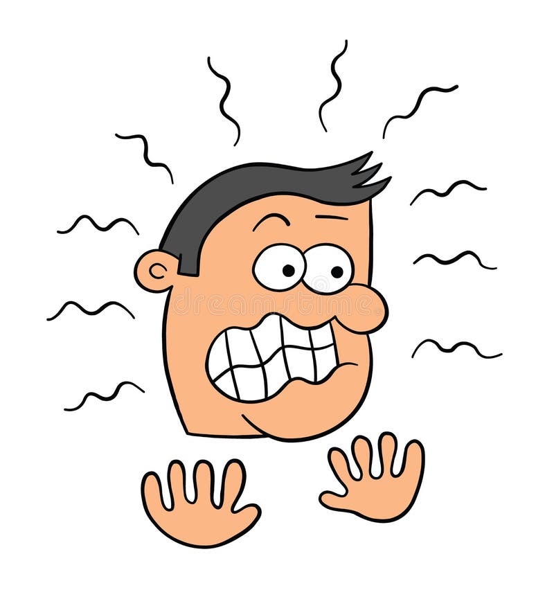 Cartoon Man so Scared, Vector Illustration Stock Vector - Illustration ...
