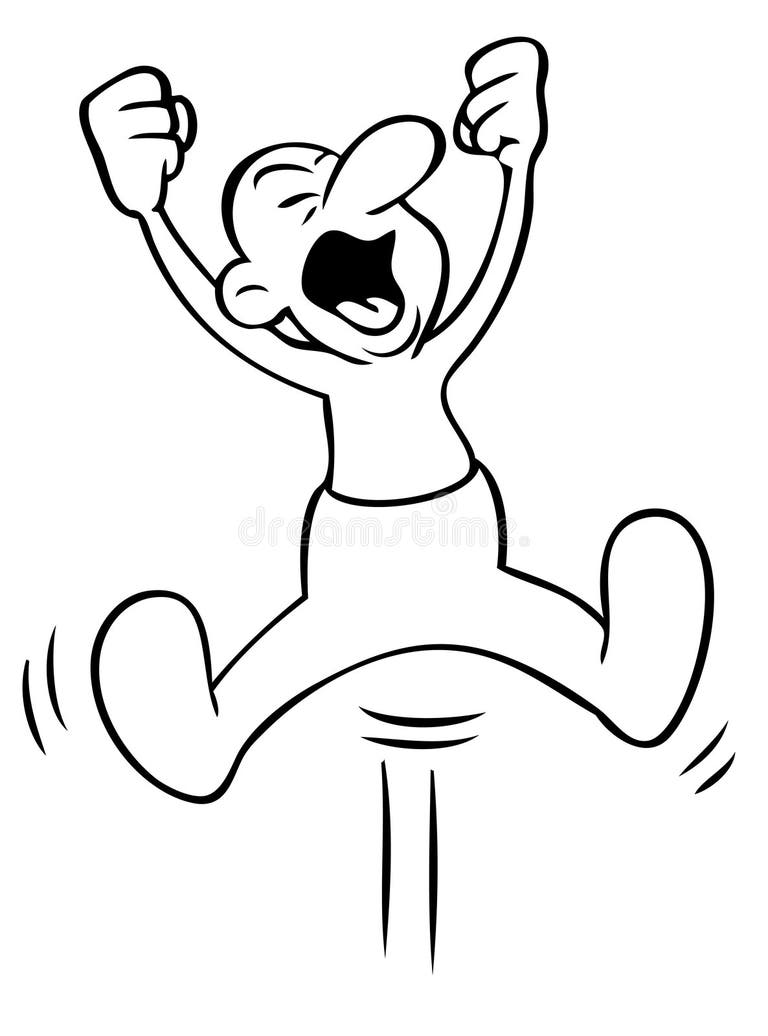 Comic Cartoon Jumping Man Stock Illustrations – 1,499 Comic Cartoon ...