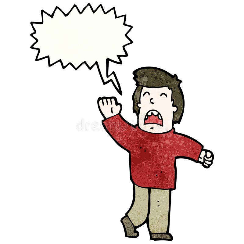 Cartoon man shouting stock vector. Illustration of shouting - 38040479