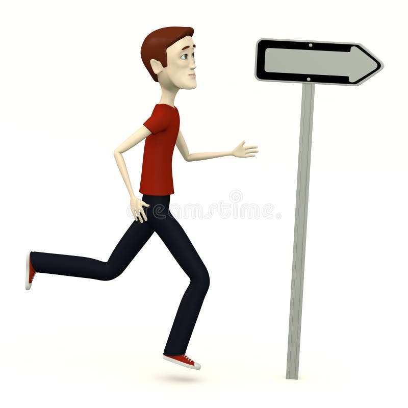 Cartoon man with sign stock illustration. Illustration of board - 31143741