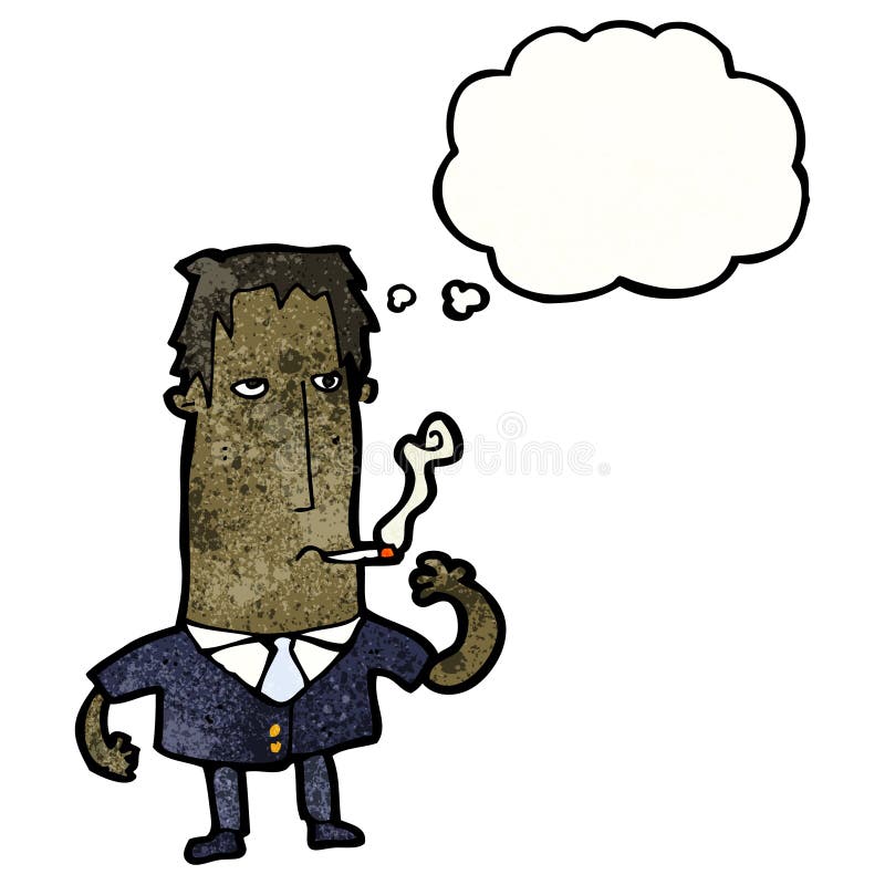 Cartoon man smoking stock vector. Illustration of silly - 38044951