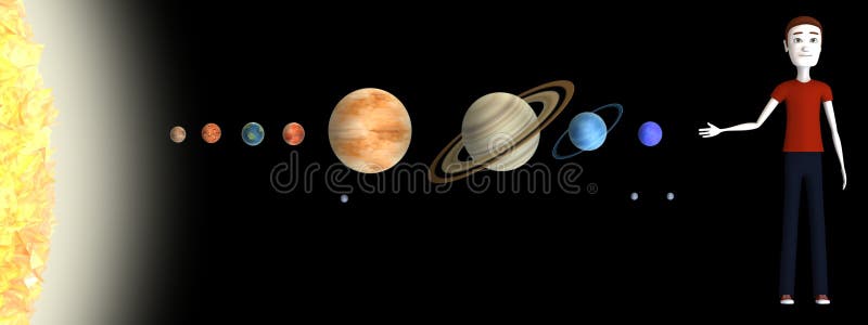Solar system with text stock illustration. Illustration of mars - 23740000
