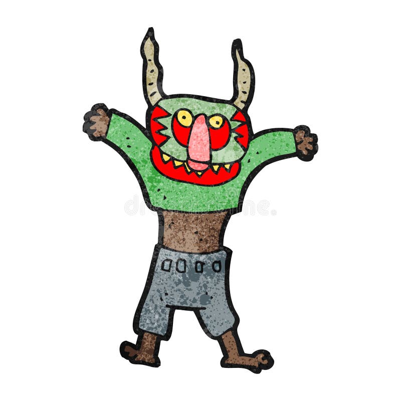 Cartoon man in spooky mask stock vector. Illustration of cute - 38059038