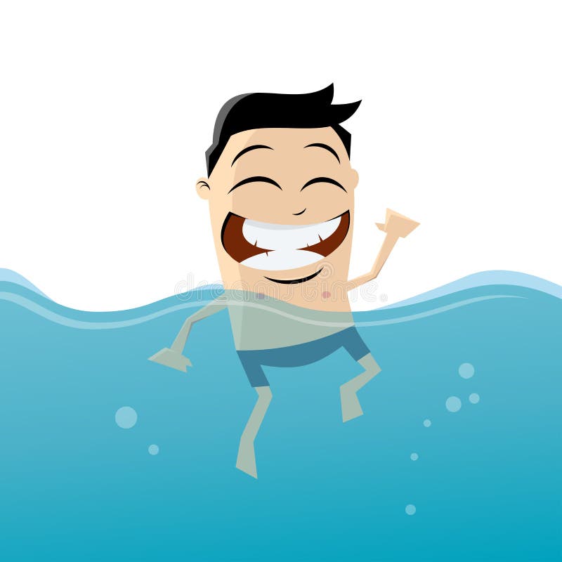 Person Swimming Cartoon