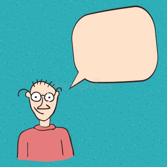 Cartoon man talking stock vector. Illustration of laptop - 75786549