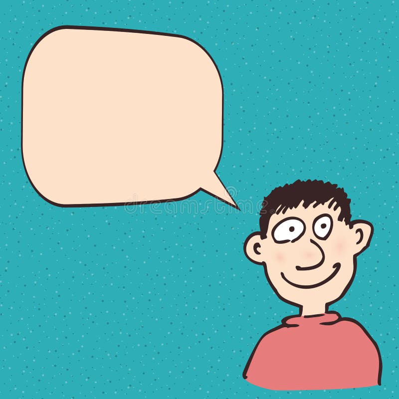 Cartoon man talking stock vector. Illustration of funny - 75786790