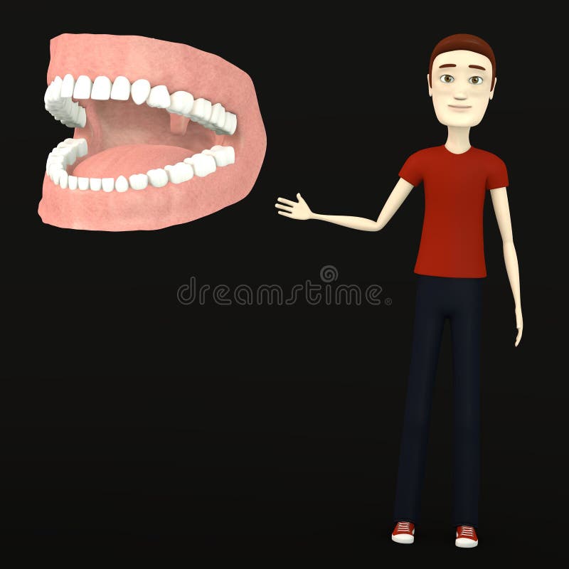 Cartoon man with teeth stock illustration. Illustration of tooth - 30747967