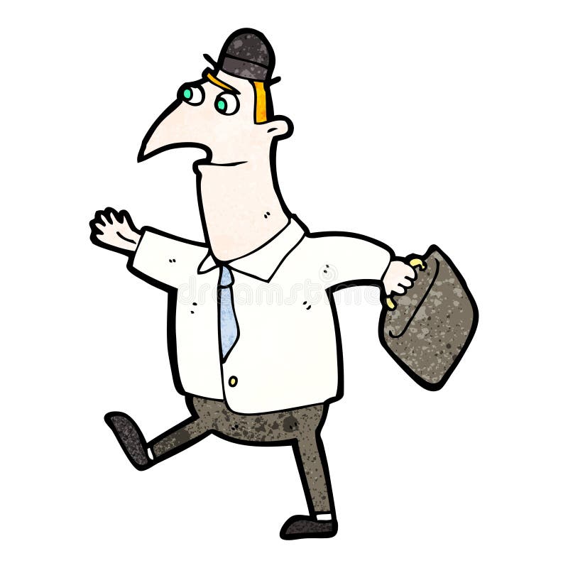 Cartoon Man Walking To Work Stock Vector - Illustration of character ...